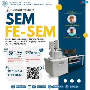 Pendaftaran Pelatihan Pelatihan Instrumen SEM & FE-SEM